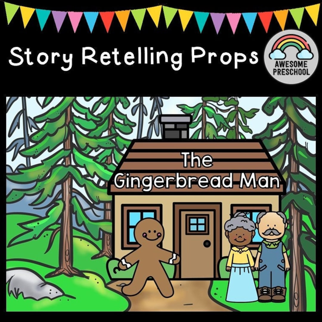 The Gingerbread Man- Retelling Story, Props and Sequencing Activities ...