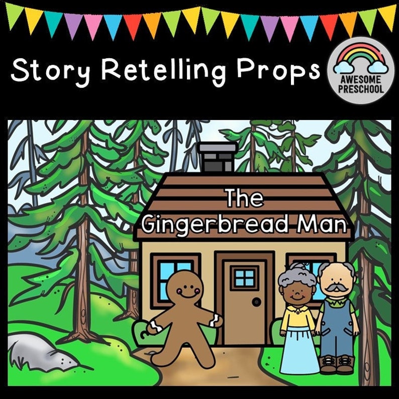 The Gingerbread Man- Retelling Story, Props and Sequencing Activities ...