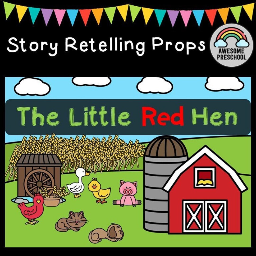 The Little Red Hen. Retelling Story Props and Sequencing Activity - Etsy