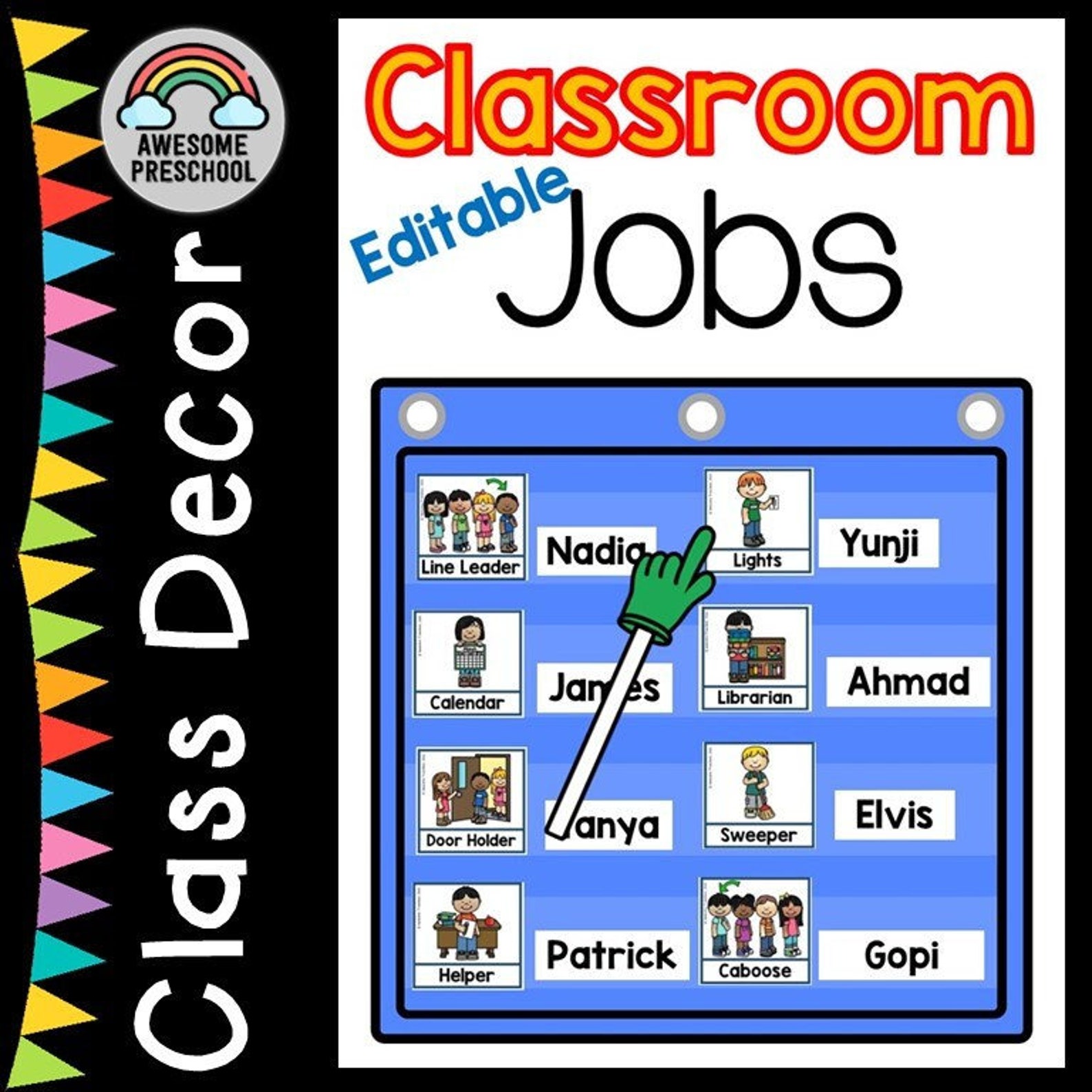 Fully Editable Classroom Jobs - Job Chart - Fun Classroom Decor - Etsy UK