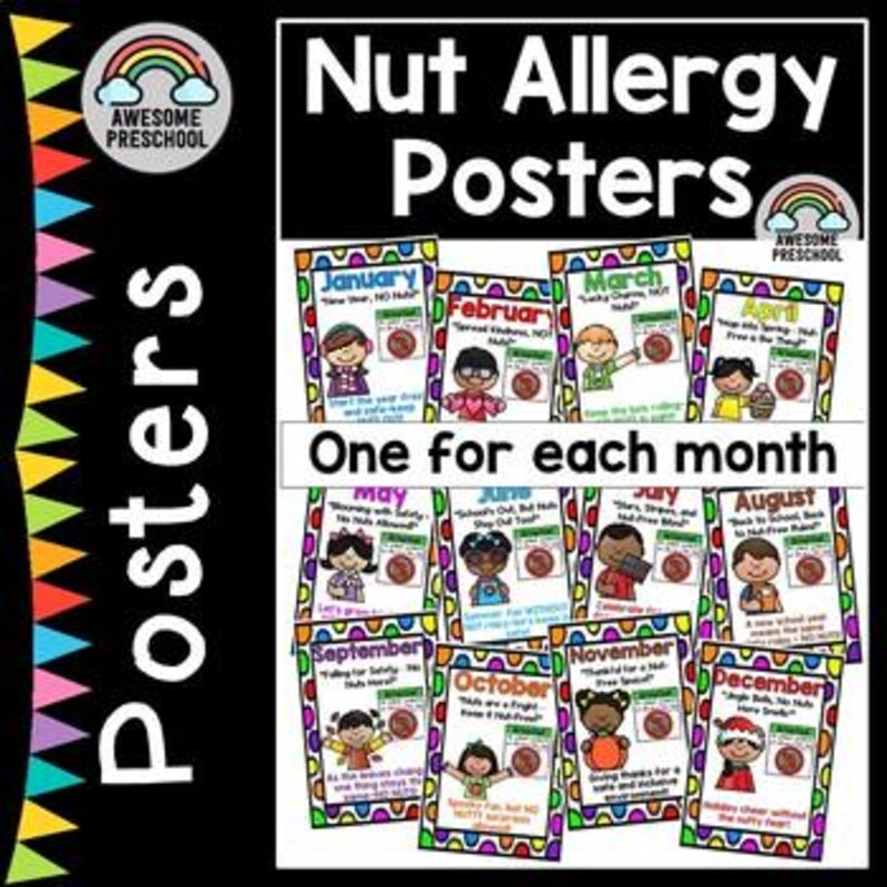 Nut Free Poster - Etsy UK