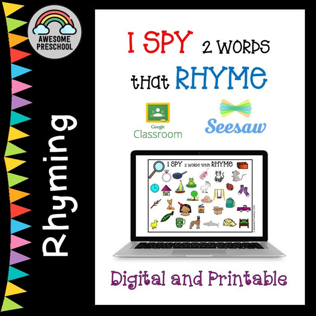 Preschool Digital & Printable Literacy Activities I Spy - Etsy