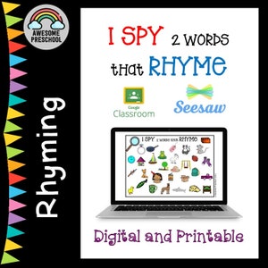 Preschool Digital & Printable Literacy Activities I Spy - Etsy