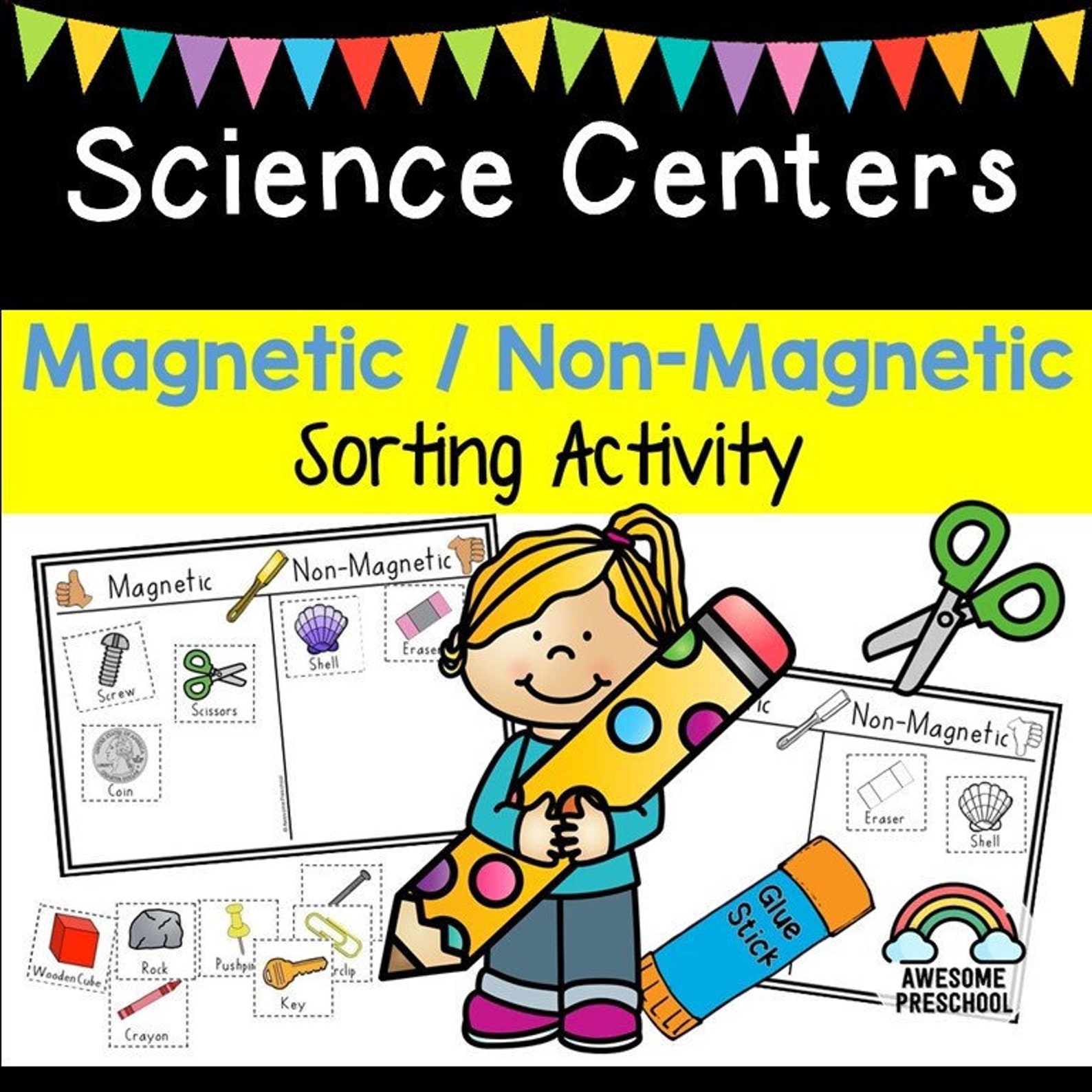 Magnet Science Activity . Magnetic Vs Non Magnetic Sorting Activity - Etsy