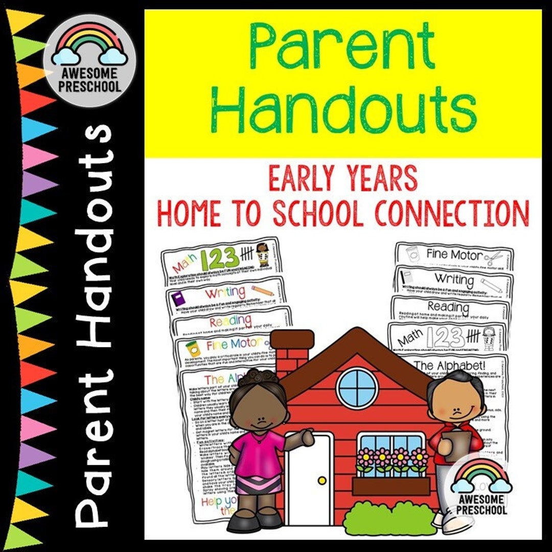 Parent Handouts for Preschool, and Kindergarten - Etsy