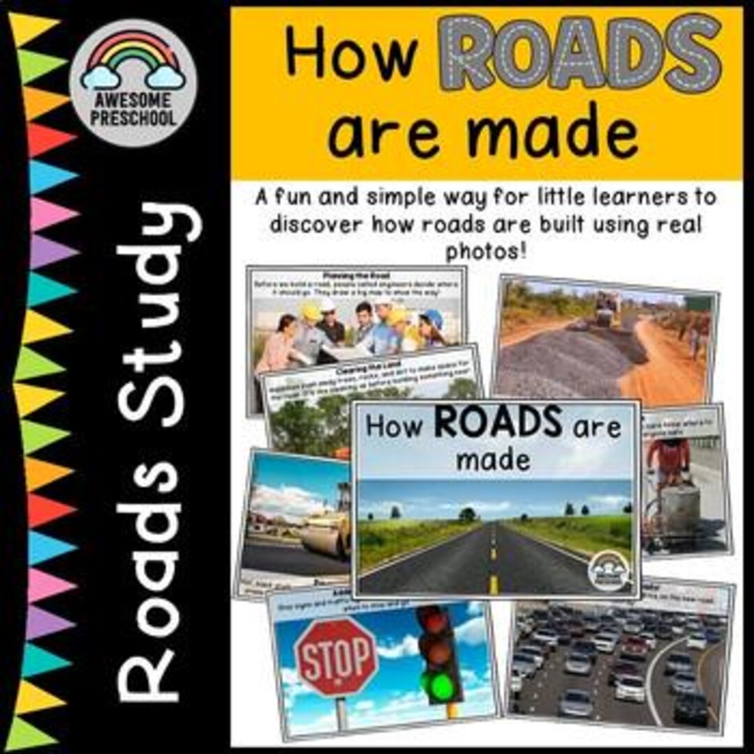 How Roads Are Made | Real Photo Book for Preschool and Kindergarten - Etsy