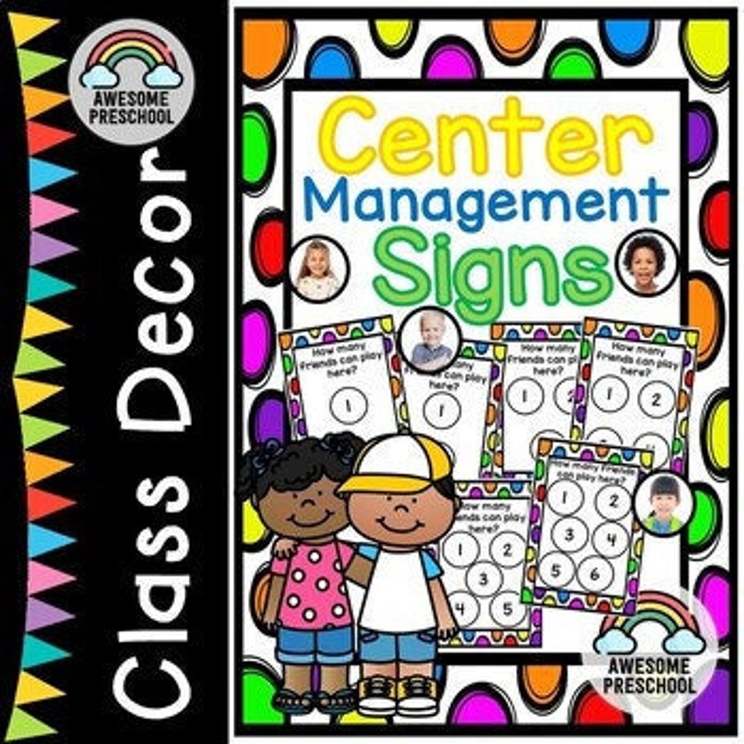 Preschool/kindergarten Center Management Signs - Back to School - Etsy