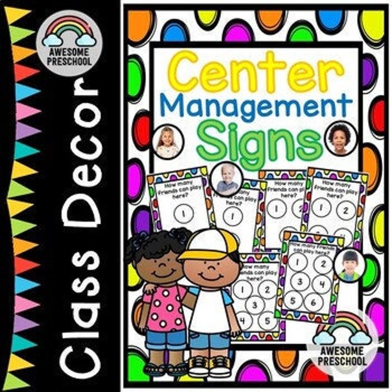 Preschool/kindergarten Center Management Signs - Back to School - Etsy