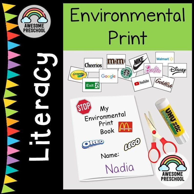 Make My Own " Environmental Print Book" Printable for Preschool ...