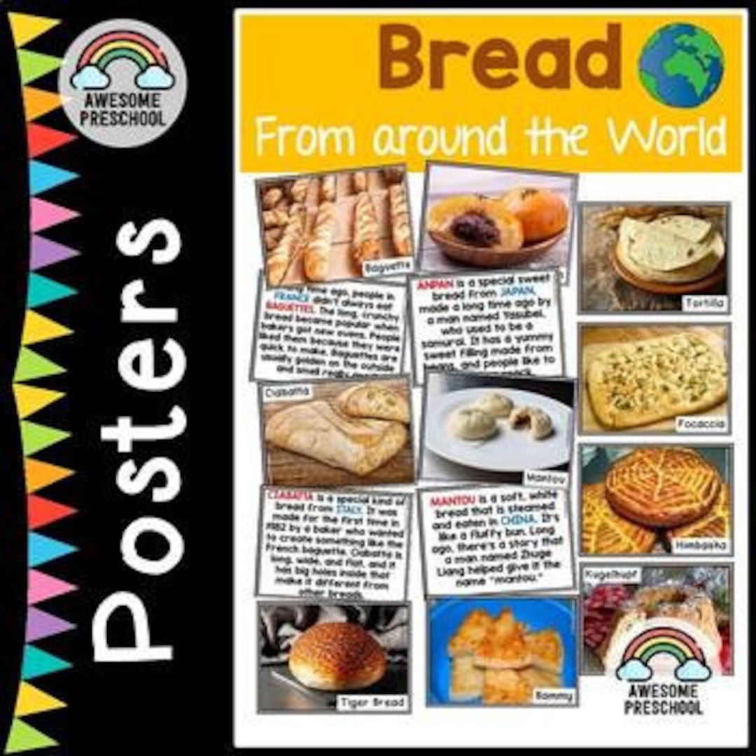 Breads From Around the World - Printable for Bread & Food Studies - Etsy