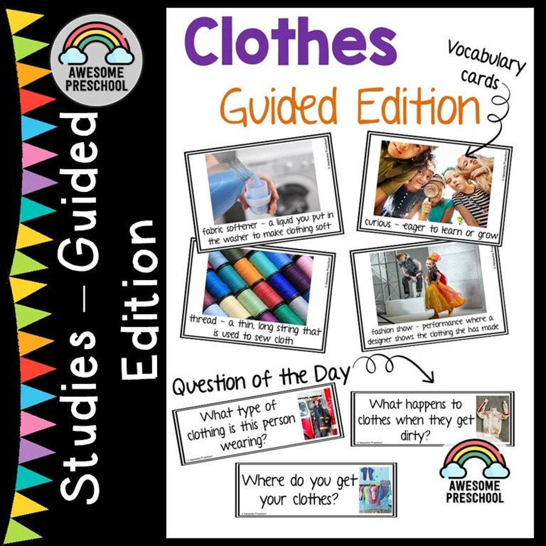 Clothes Guided Edition ( Creative Curriculum). - Etsy