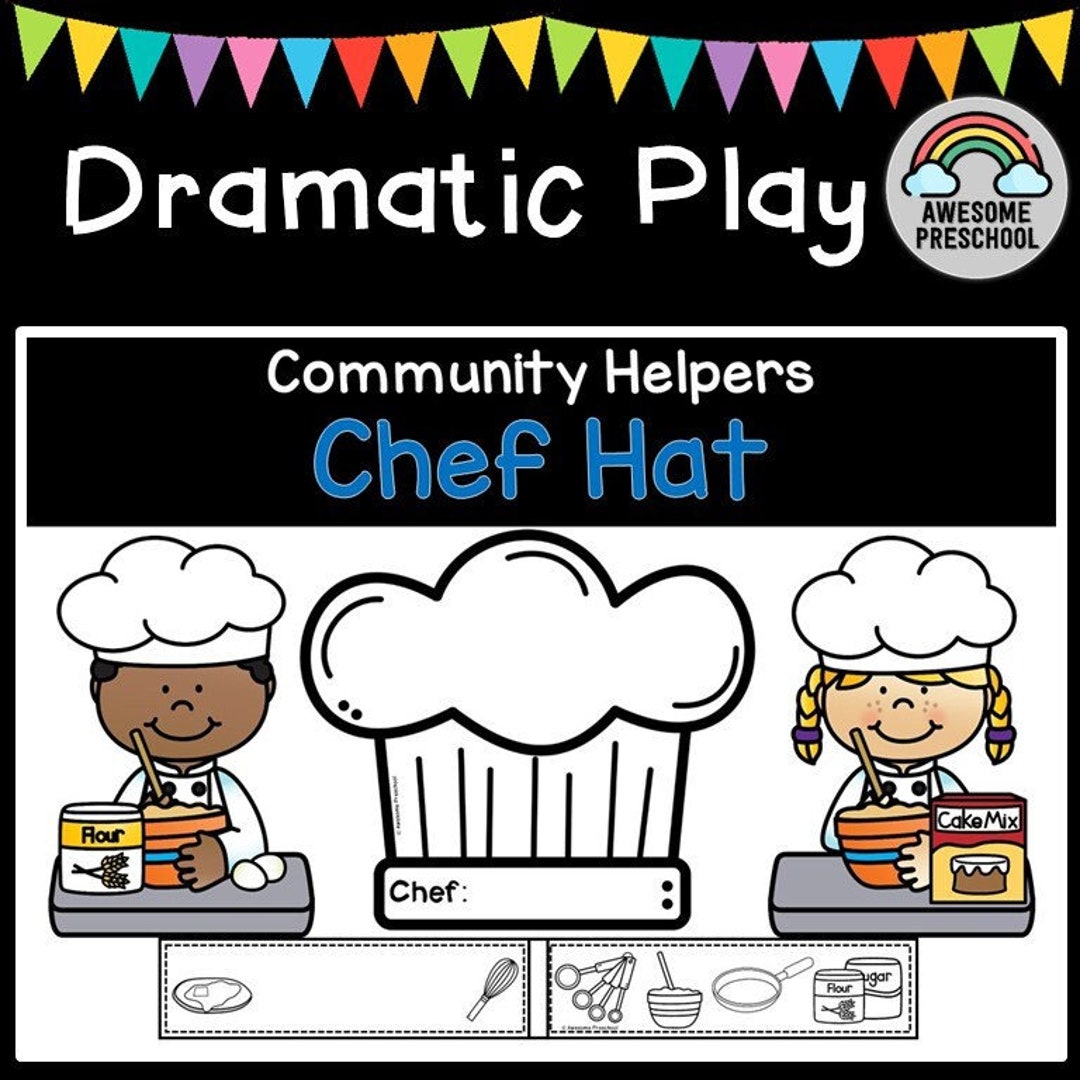 Dramatic Play - Chef Hat Printable - Etsy