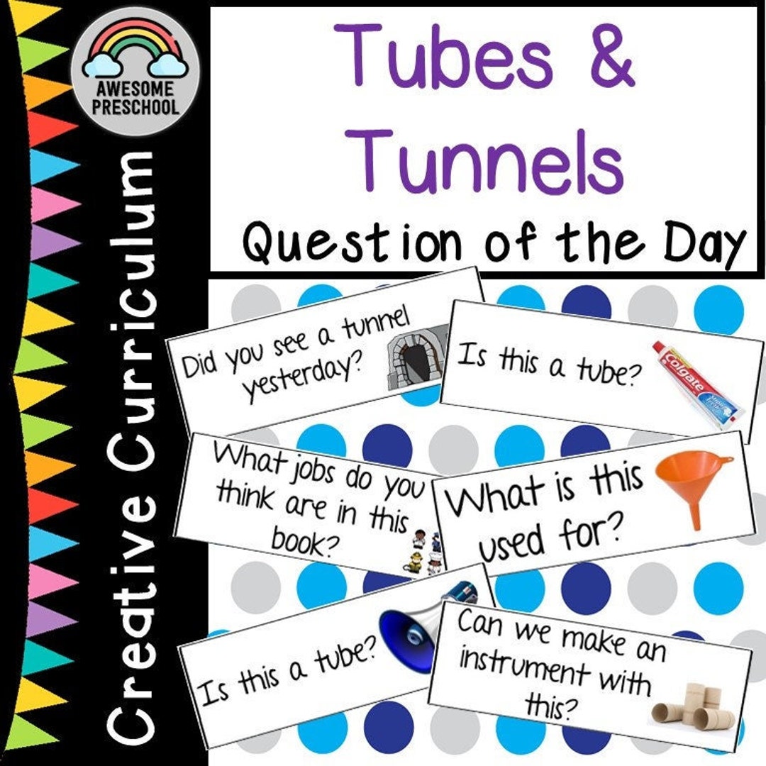 Creative Curriculum - Tubes & Tunnels - Question of the Day - Etsy