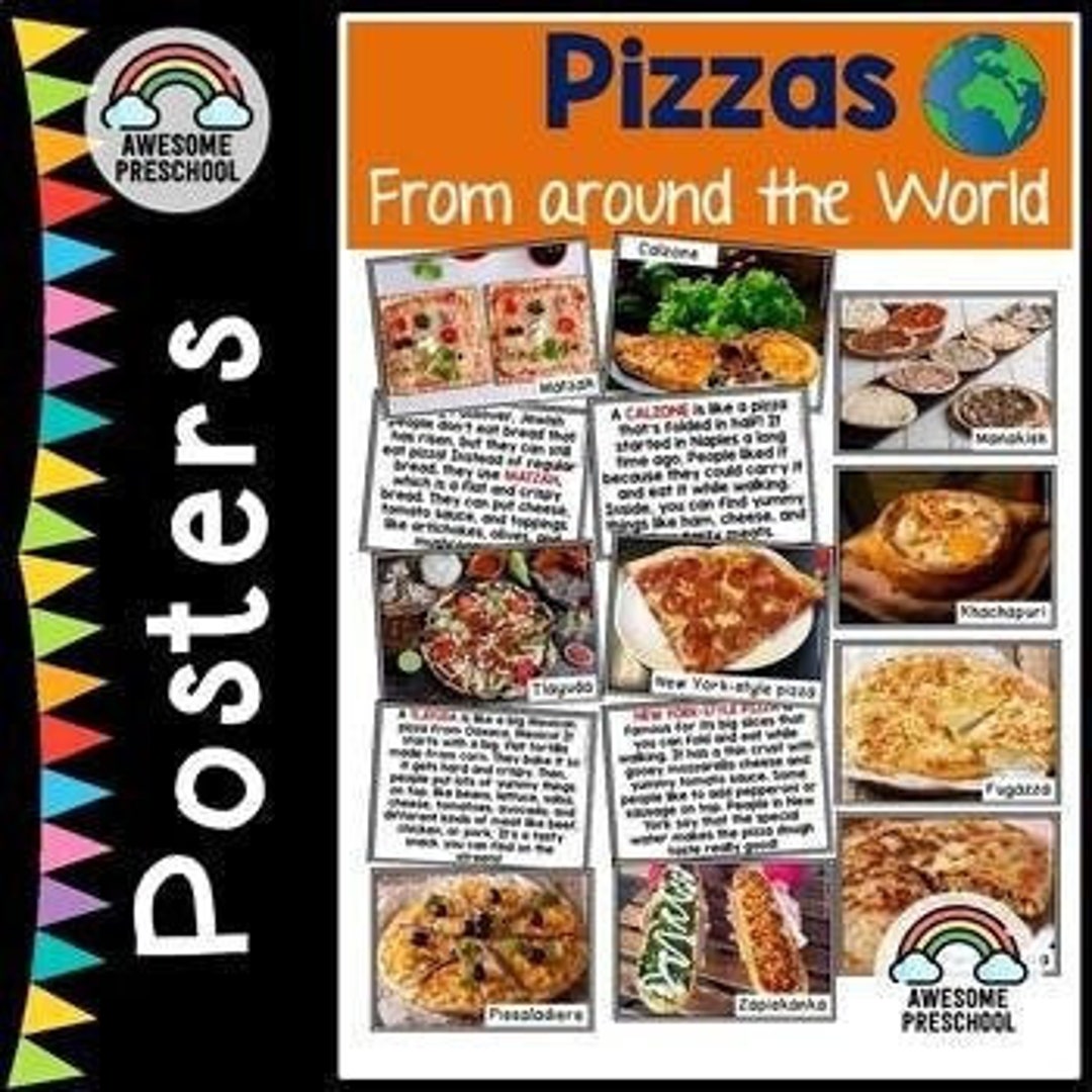 Pizzas From Around the World - Printable for Bread & Food Studies - Etsy