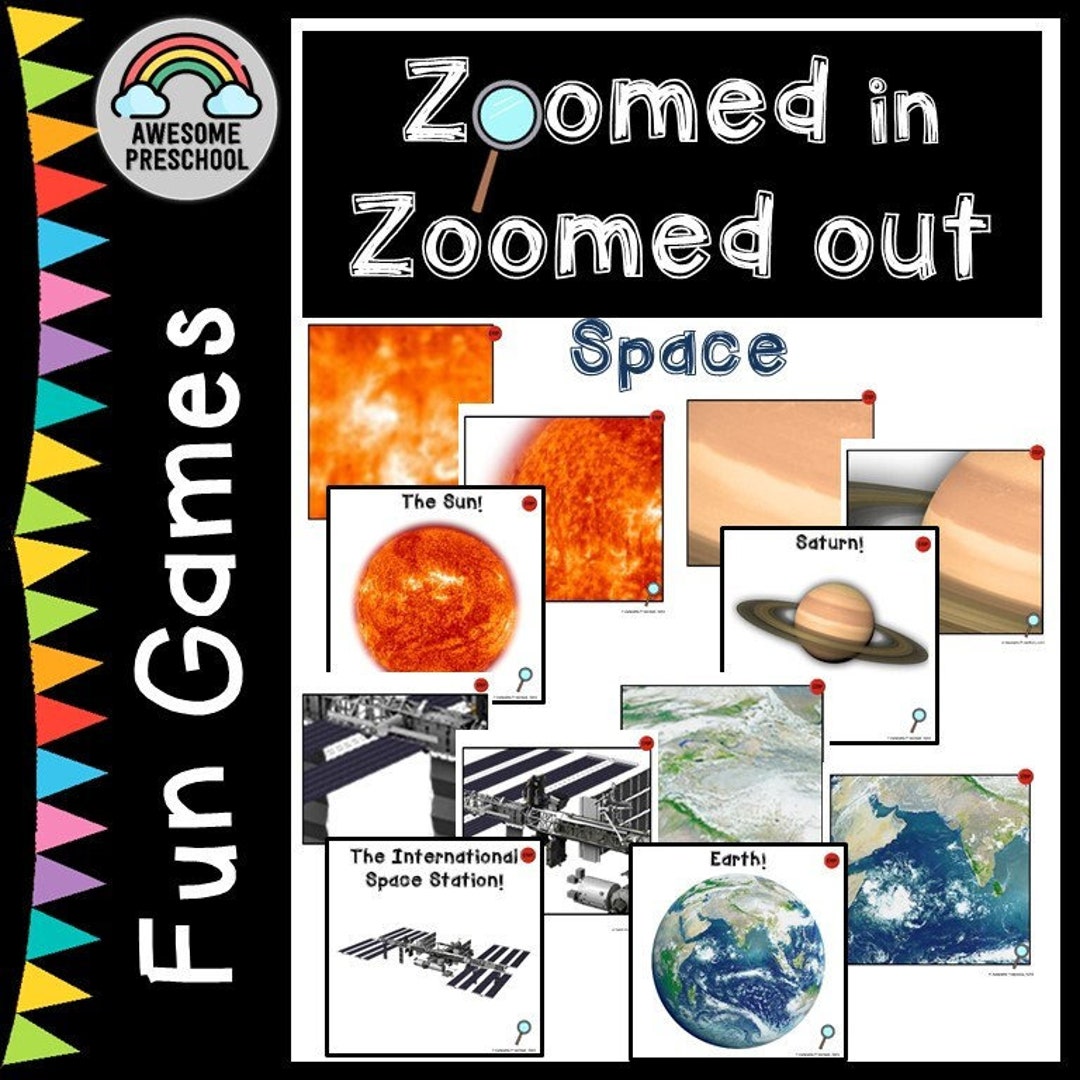 Outer Space Exploration: Interactive Zoom and Guess Game. Preschool ...
