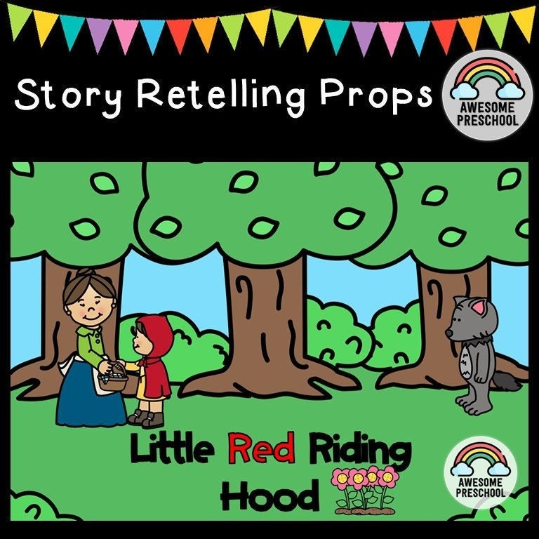 Little Red Riding Hood. Retelling Story Props and Sequencing Activities ...