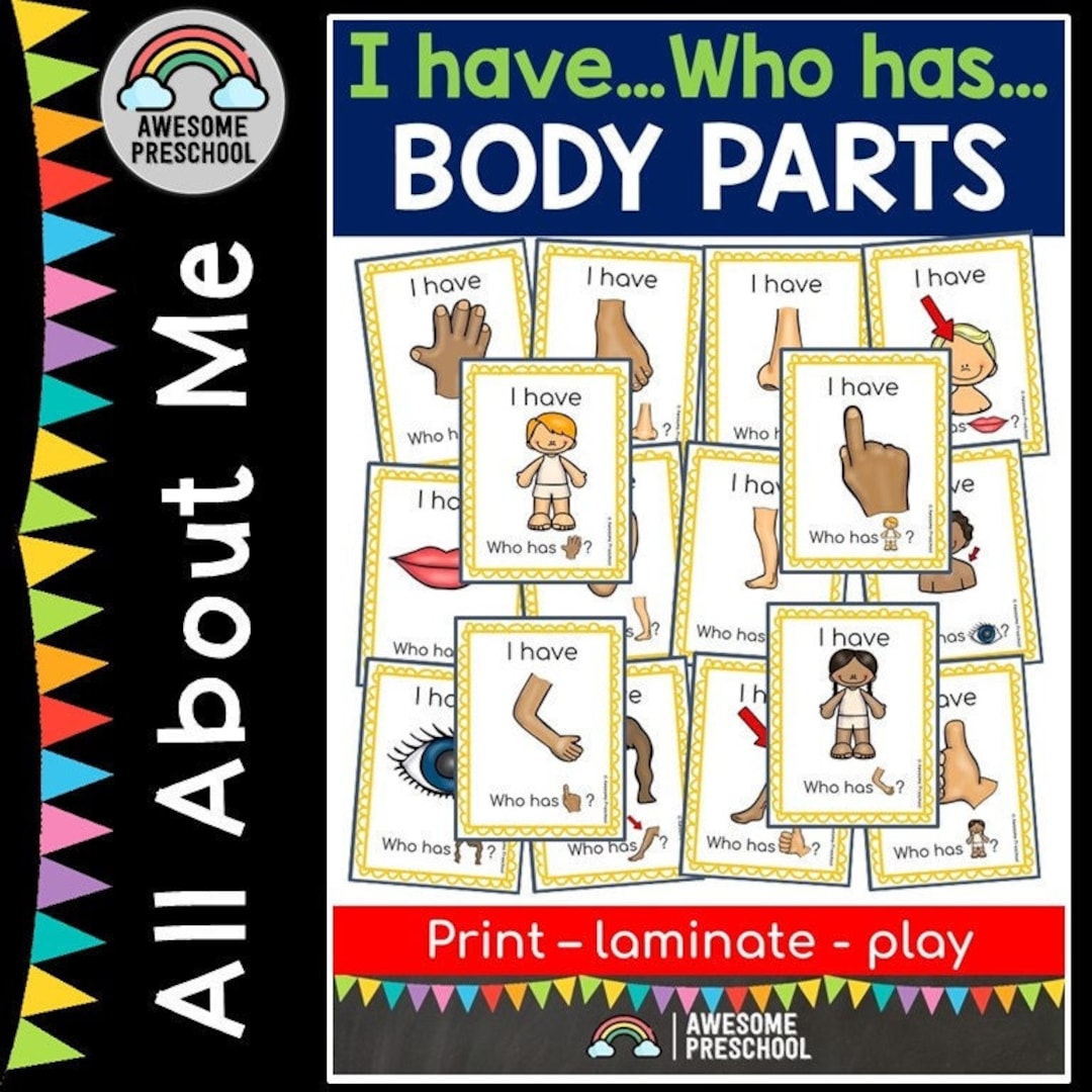 I Have...who Has? Body Parts Game Back to School / All About Me - Etsy