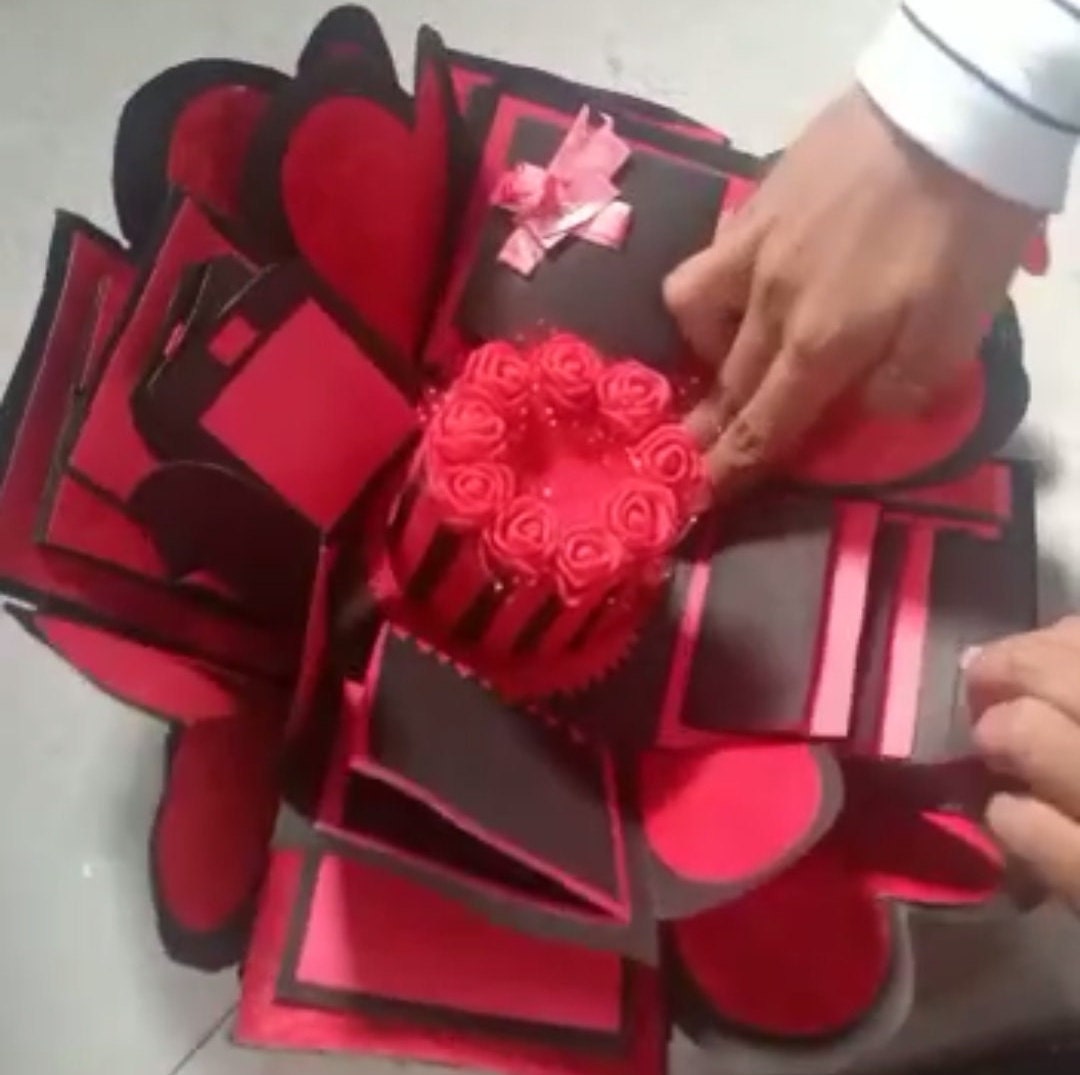 Handmade and Hand Craft Paper Explosion Box for Birthday - Etsy