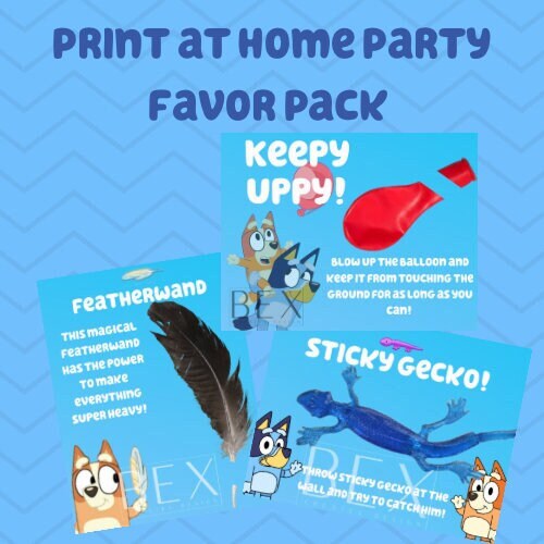 Bluey Party Favor 3 Pack Includes Keepy Uppy Sticky Gecko - Etsy Australia