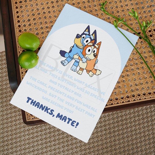Bluey birthday thank you cards - Etsy España Bluey birthday thank you cards - Etsy España