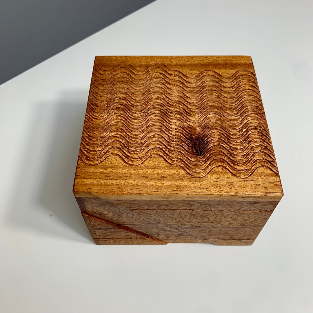 Carved Waves Pollen Sifting Kief Box for Herbs & Cannabis / - Etsy