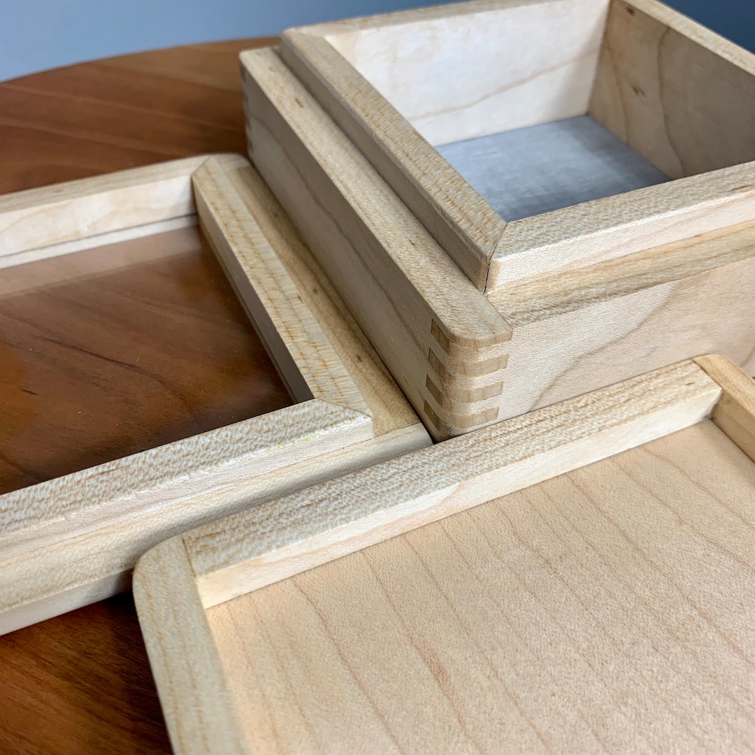 Maple Stacking / Sifting Kief | Pollen Box / Clear Glass / 120 Micron ...