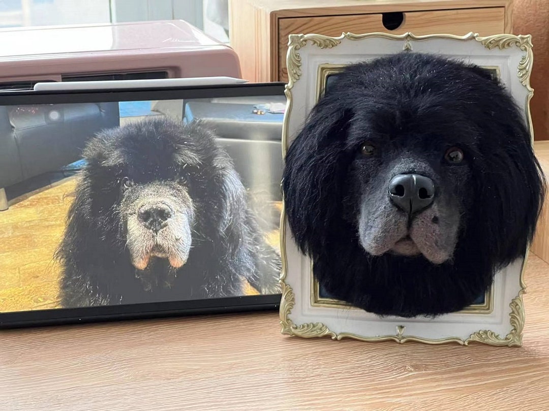 3D Wool Felt Pet Portrait | Personalized Wool Pet Portrait | Wool Dog ...