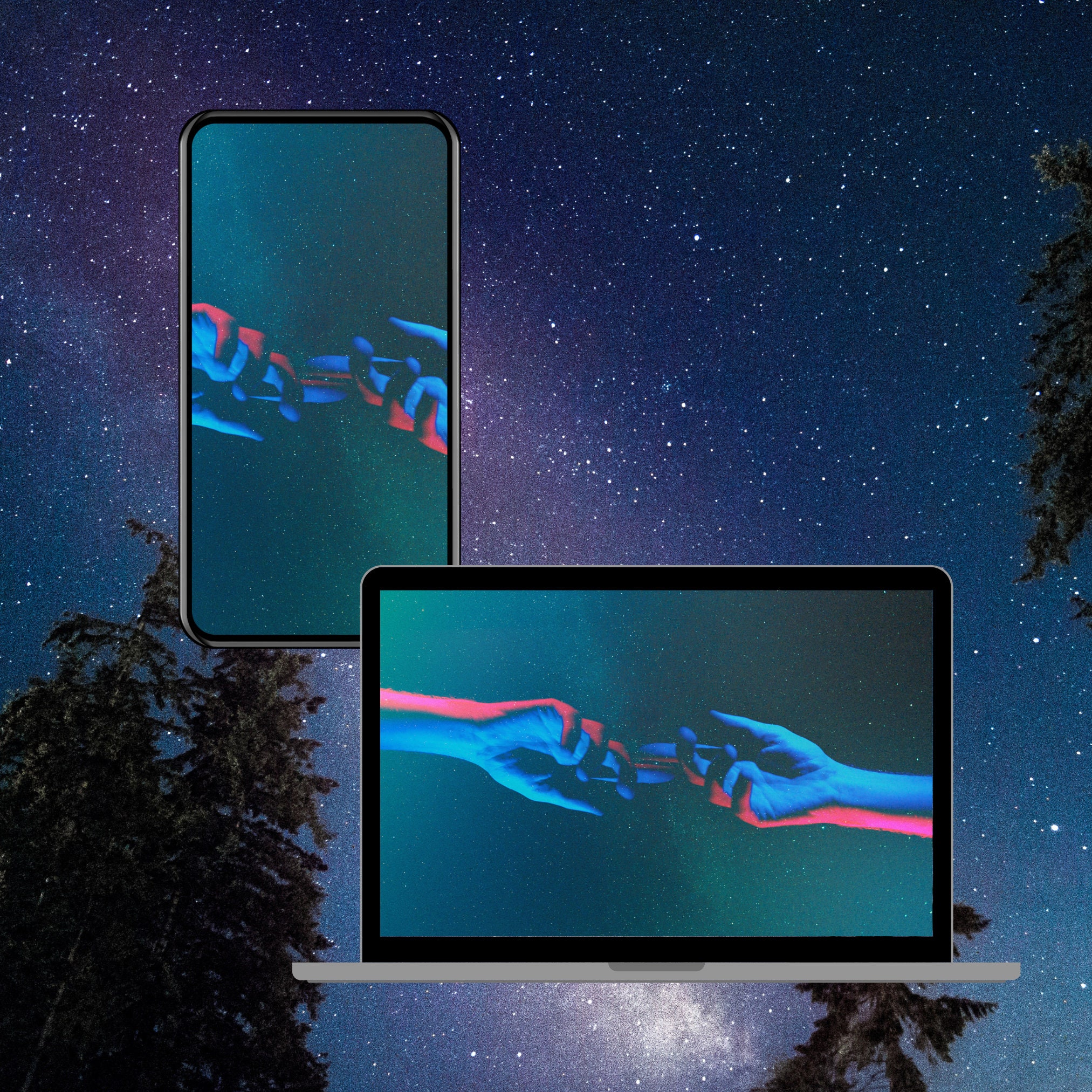 Touching Hands Dreamscape Abstract Digital Download 4424 X 3539 Canon 5 ...