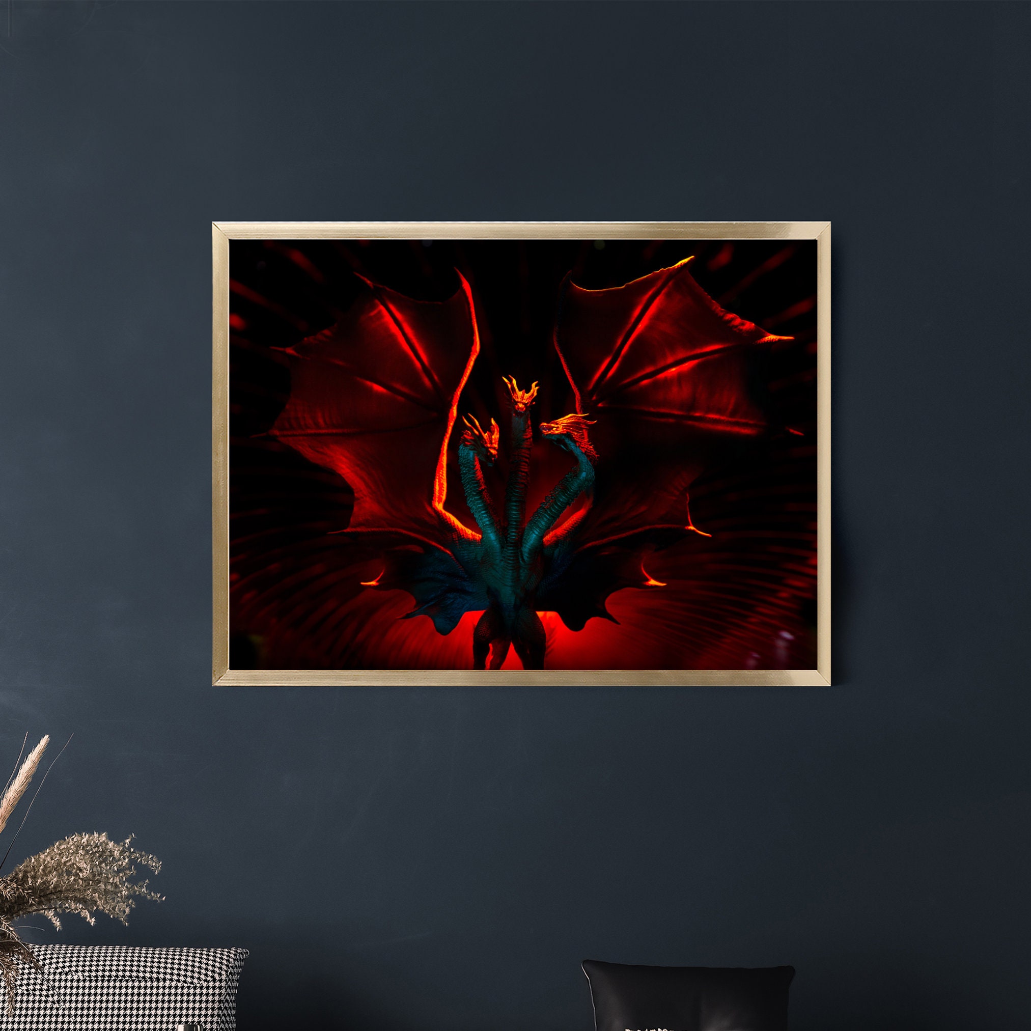 Red Alpha Ghidorah S.h.monsterarts Godzilla King of the Monsters Toy ...