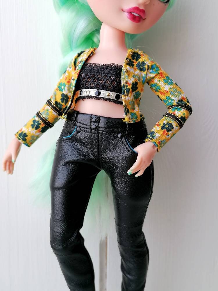 Rainbow High Leather Pants, Jacket and Lace Top - 3 Piece Outfit With ...