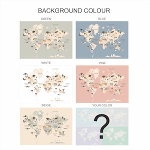 World Map Poster , Posters for Kids, Decoration, Wall Decal, Children ...