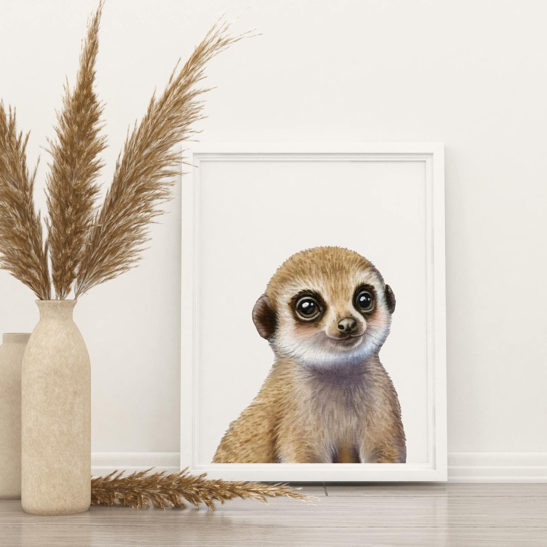 Poster Meerkat, Safari Animals, Animals Room, Cute Animals, Neutral ...