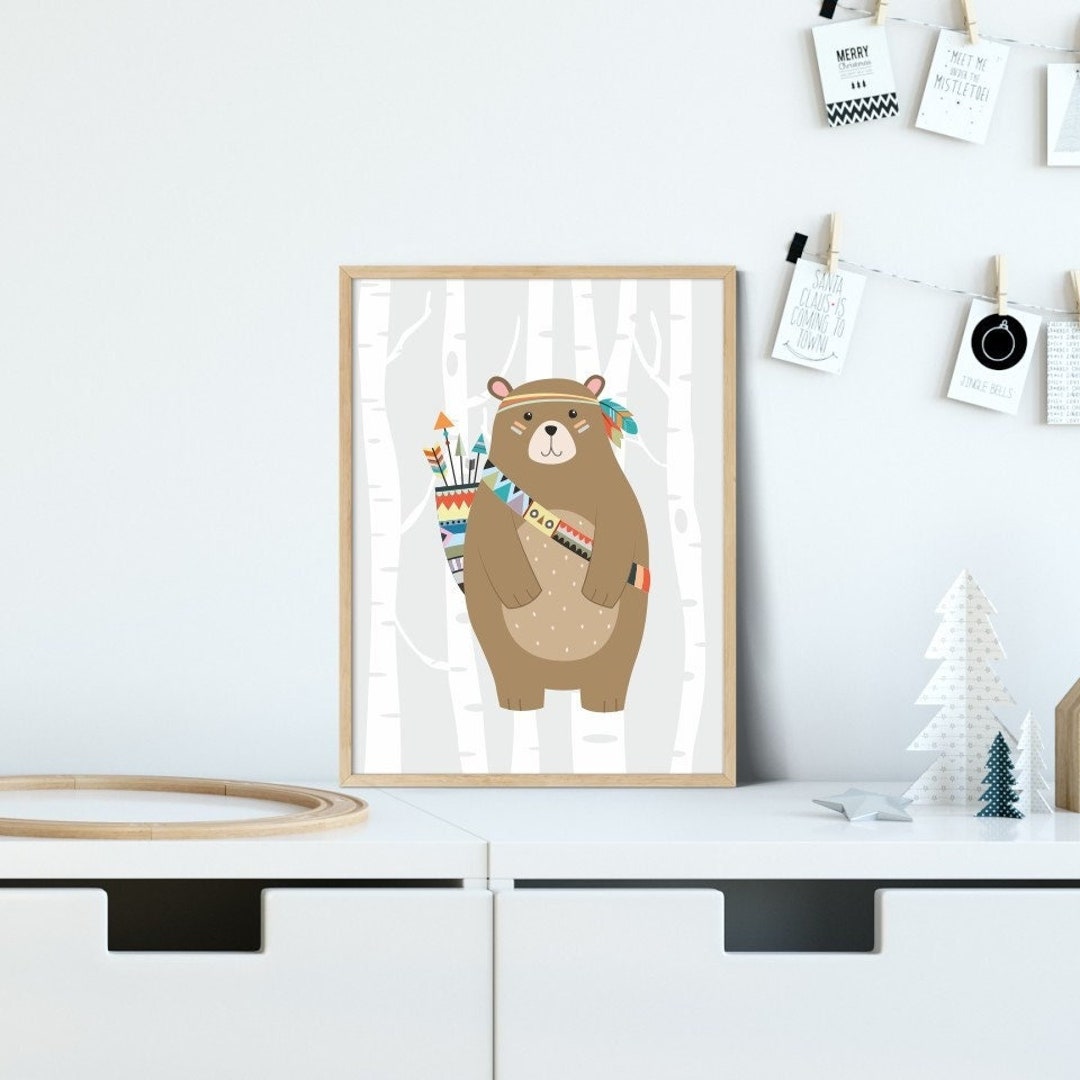 Teddy Bear Poster, Kids Room Decor, Decorative Room, Animals Decor ...