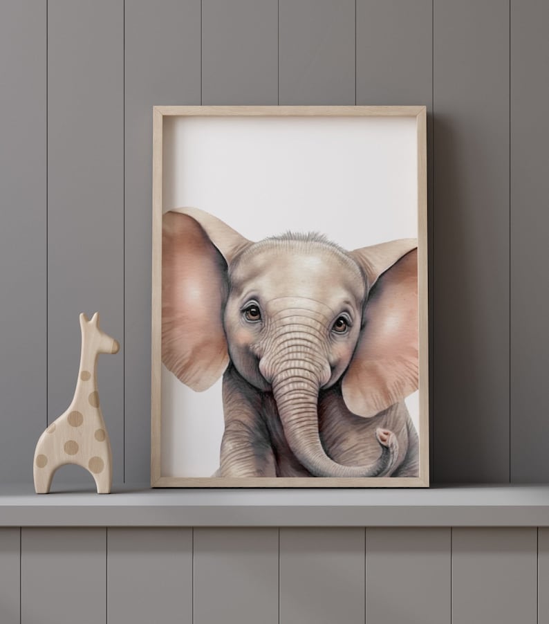 Poster Elephant, Safari Animals, Animals Room, Neutral Colors, Kids ...