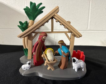 3D Printed Stand up Nativity Scene - Etsy