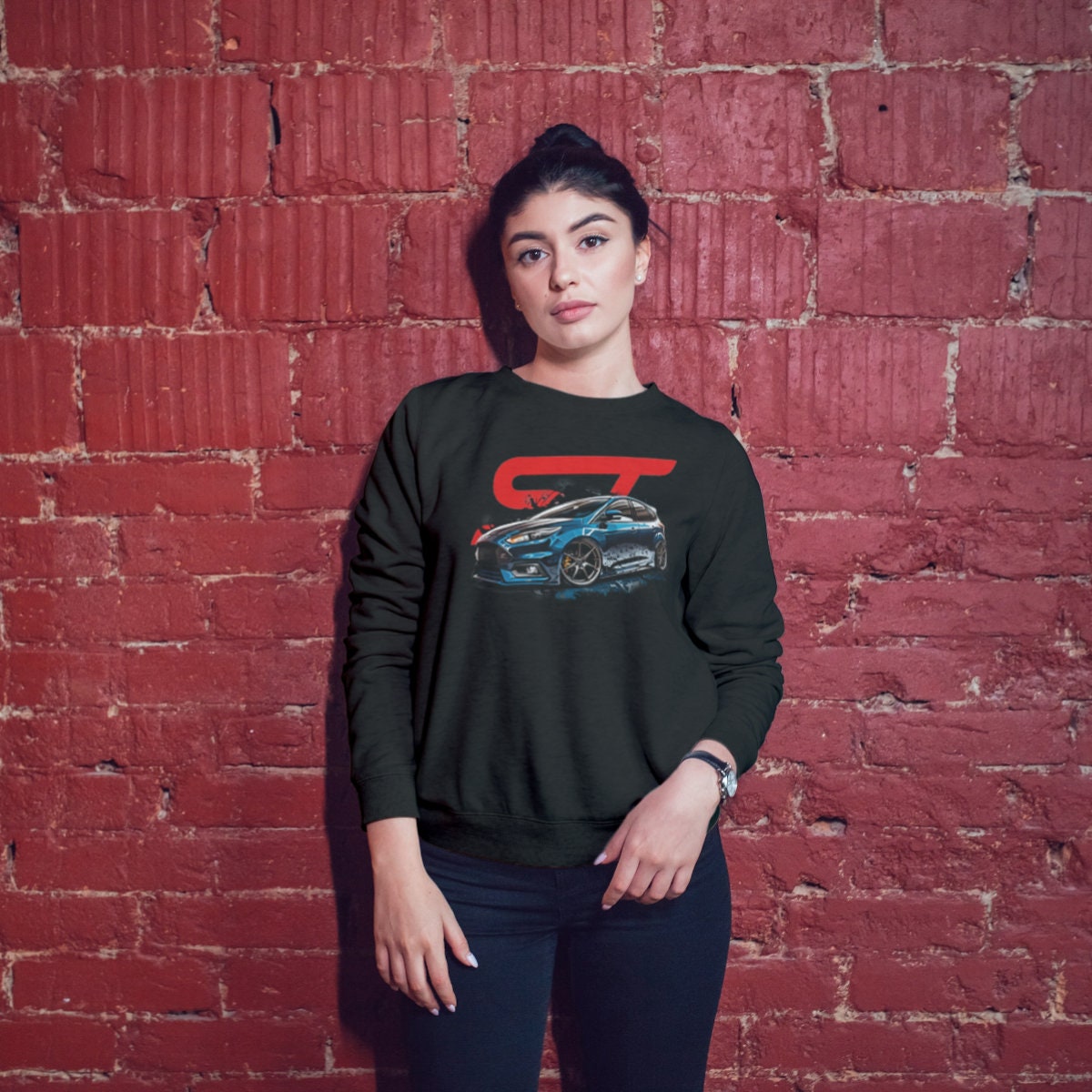 Unisex Ford Focus ST Stylized Long Sleeve Shirt Jdm Shirt Car Guy Gift ...