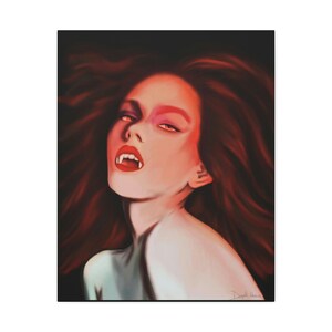 Retro Vampire Canvas - Etsy