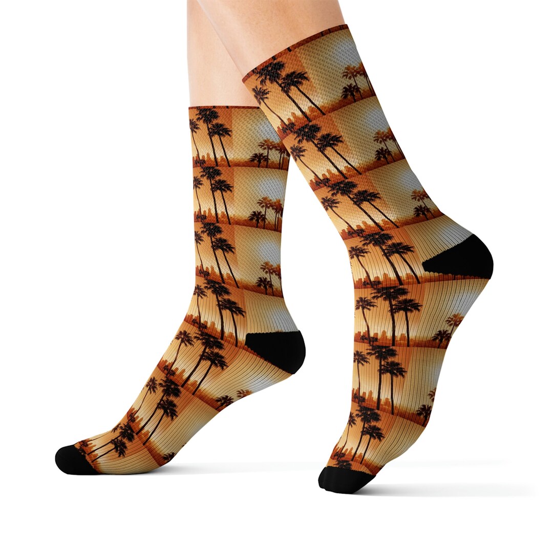 Sega Palm Tree Sublimation Socks - Etsy