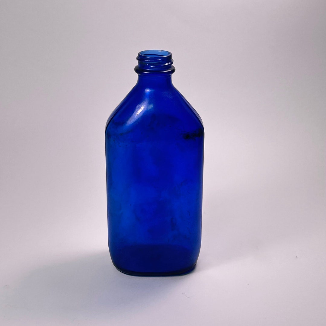 Vintage Phillips Milk of Magnesia Blue Cobalt Glass Bottle - 7" Tall - Etsy