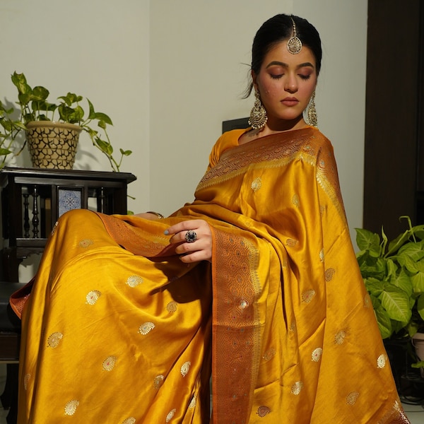 Mashru Silk Border Saree - Etsy