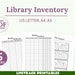 Printable Book Inventory Trackers | PDF Instant Digital Download ...