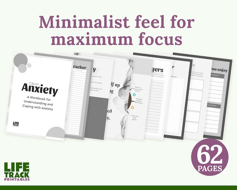 Printable Anxiety Workbook PDF Instant Download Posters and Worksheets ...