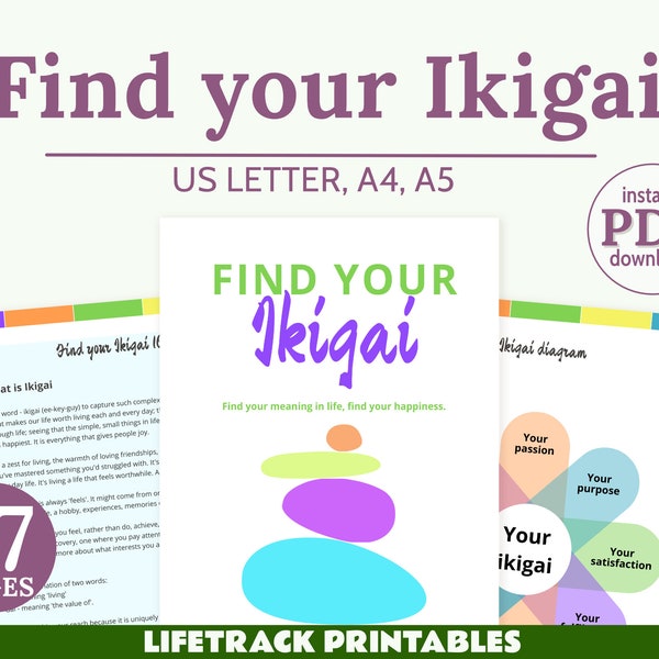 Ikigai Printable Worksheet - Etsy