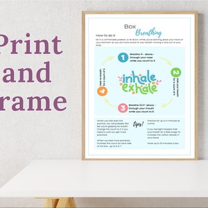 Box Breathing Poster PDF Instant Download Printable Stress Anxiety ...