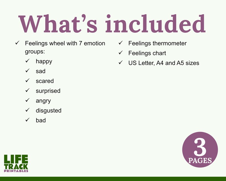 Feelings Wheel Emotion Wheel Printable PDF Personal Growth Emotional ...