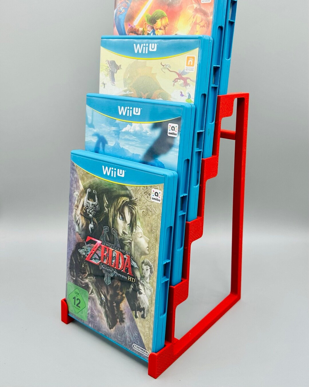 Wiiu Games Stand / Display Stand 3D Printed for 5 Pcs Cartridge ...