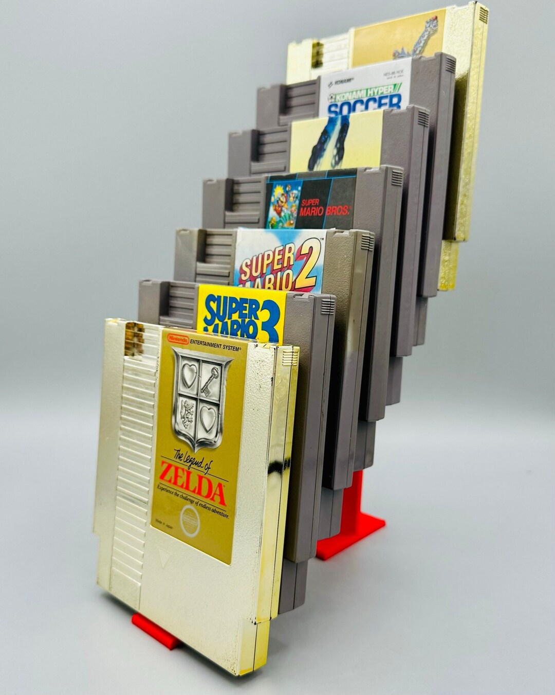 NES Universal Stand / Display Stand - 3D Printed for 7 Cartridge ...