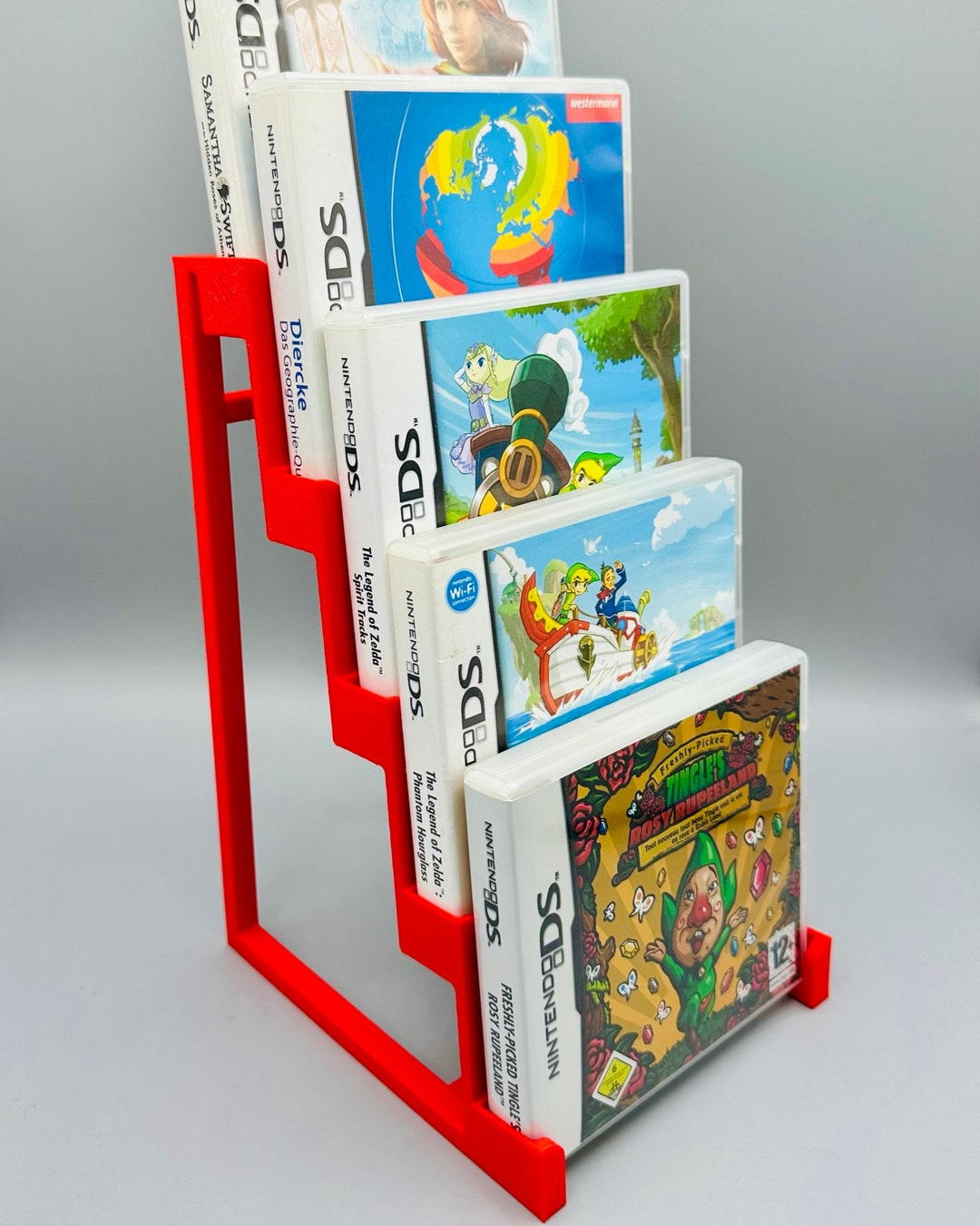 DS Cover Stand Display Stand 3D Printed for 5 DS Game Covers/modules gd ...