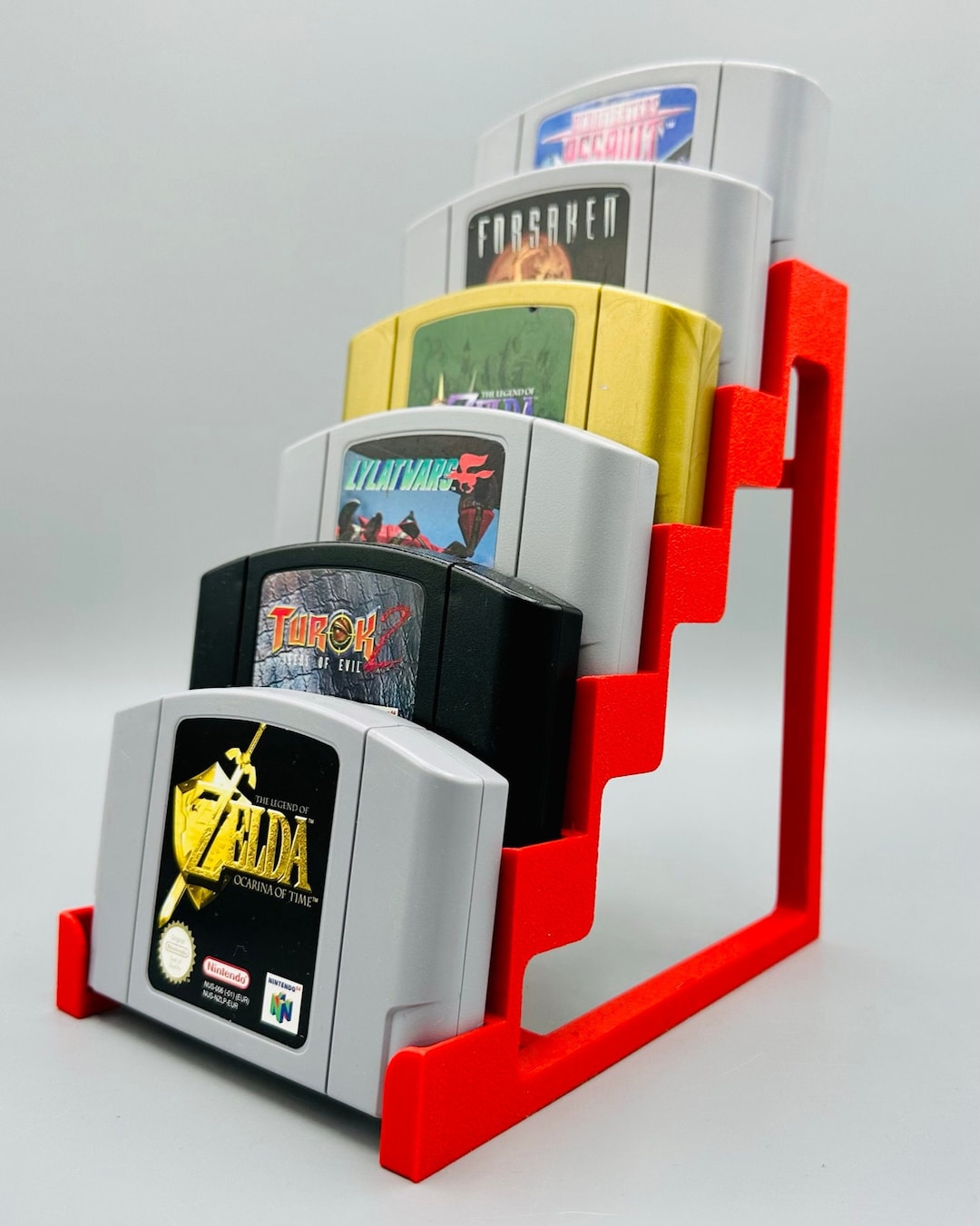 N64 Stand / Display Stand - 3D Printed for 6 Cartridge / Module #gd-nr ...