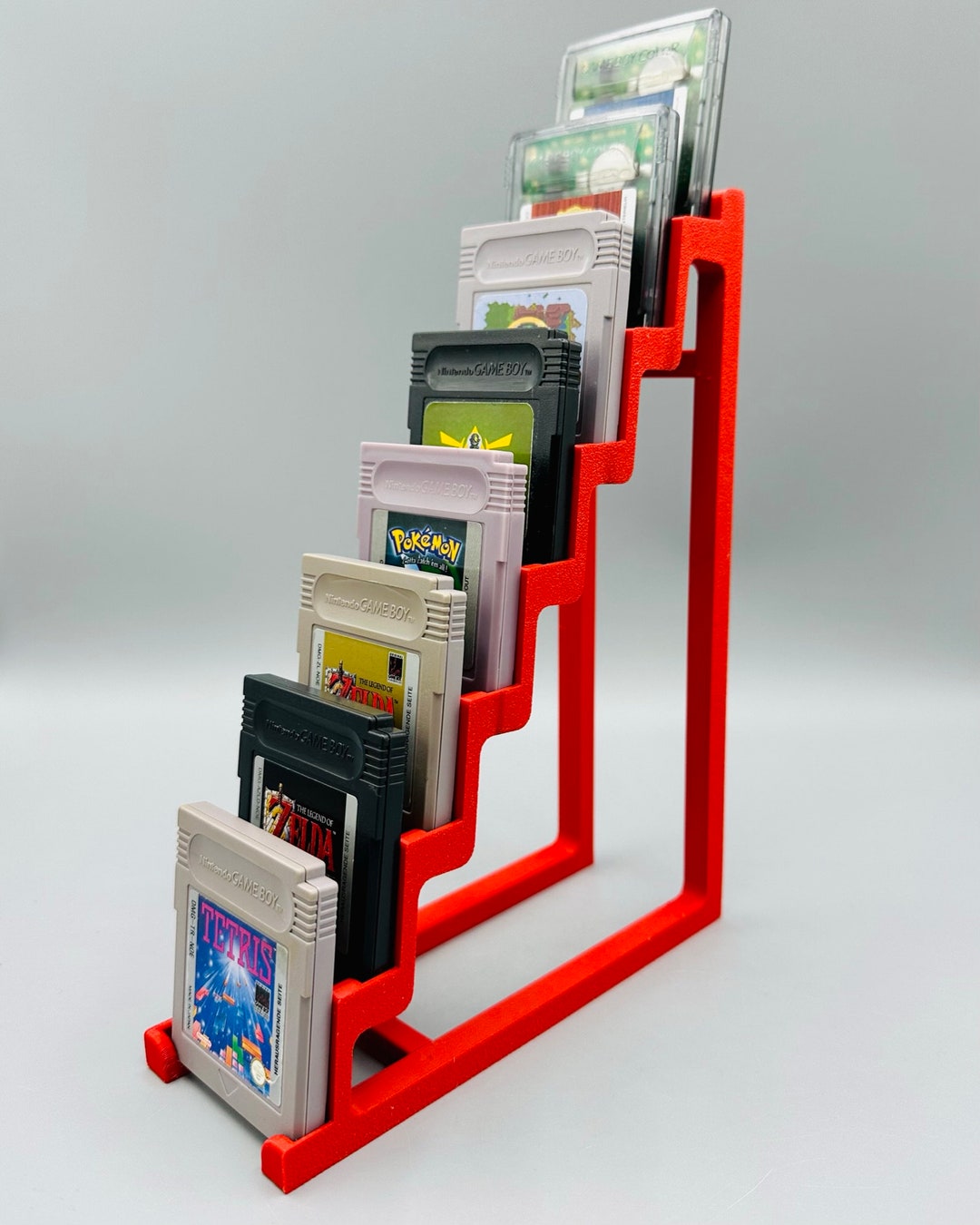 Gameboy/ Color/ Advance Stand Display Stand- 3D Printed for 8 Games ...